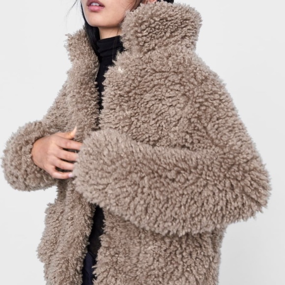 Zara | Jackets & Coats | Zara Faux Fur Jacket | Poshmark